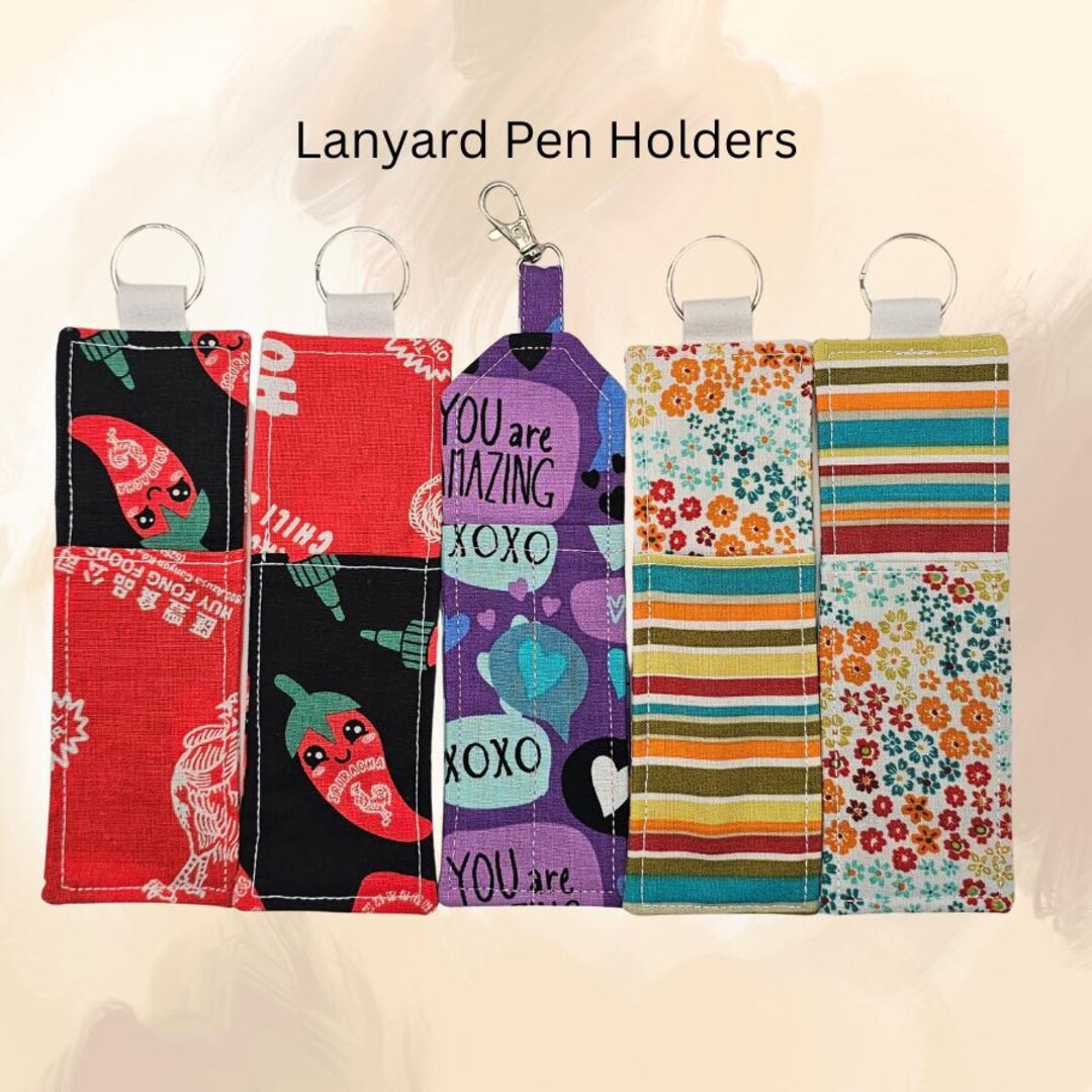 Lanyard Pen Holder, Fabric Pen Holder, Teacher Gift, Nurse Gift, Pen ...