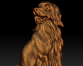 Dog, 3D STL Model, CNC Router Engraver, Artcam, Aspire, CNC Files, Wood ...
