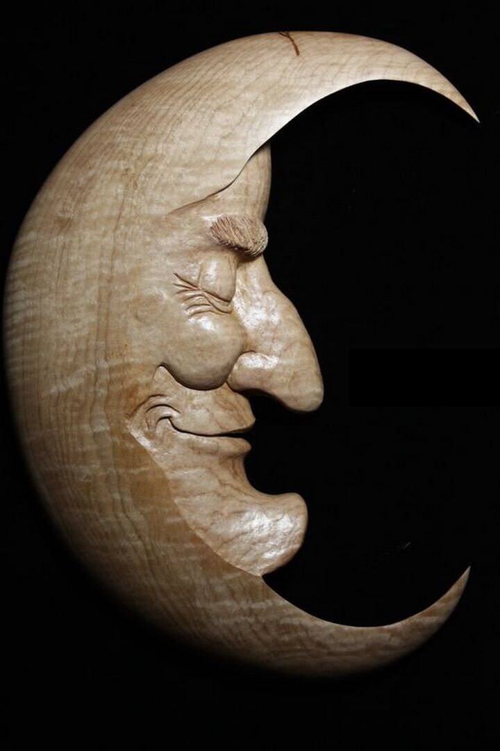 3d Stl Moon Face Drawing Model-wall Decor-3d Relief Stl File-3d Printer ...