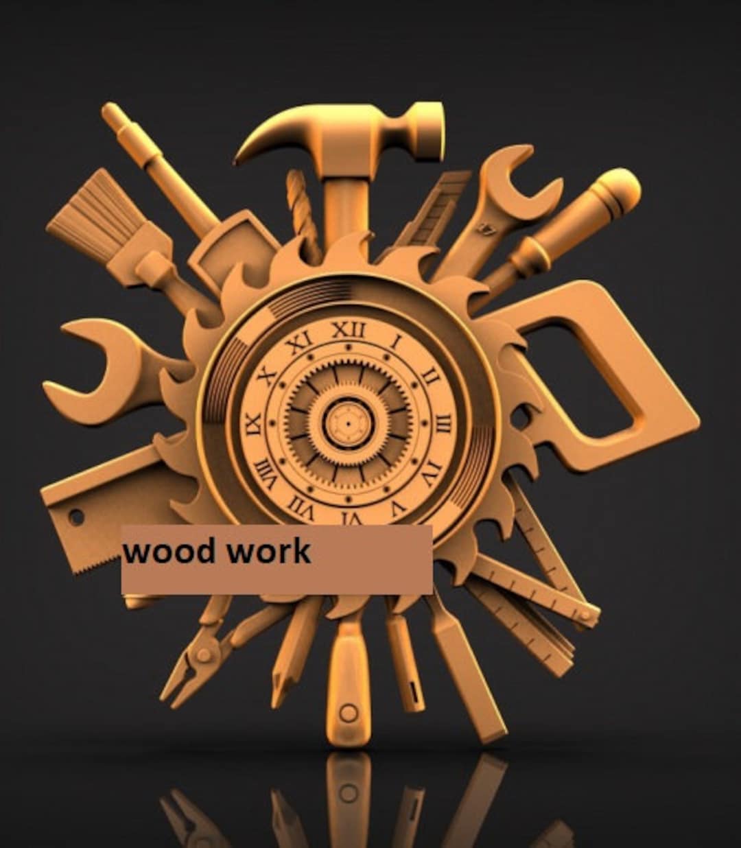 Wood Clock Relief Model 3d Stl Drawing Files Dor Cnc - Etsy Canada