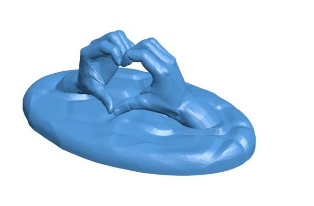 3d Stl Heart by Hands-3d Stl Model-heart Drawing File-3d - Etsy