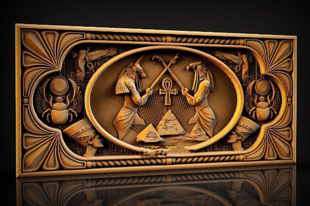 3d Egyptian Relief Model-stl Files, Vcarve Files, for Cnc Machine and ...