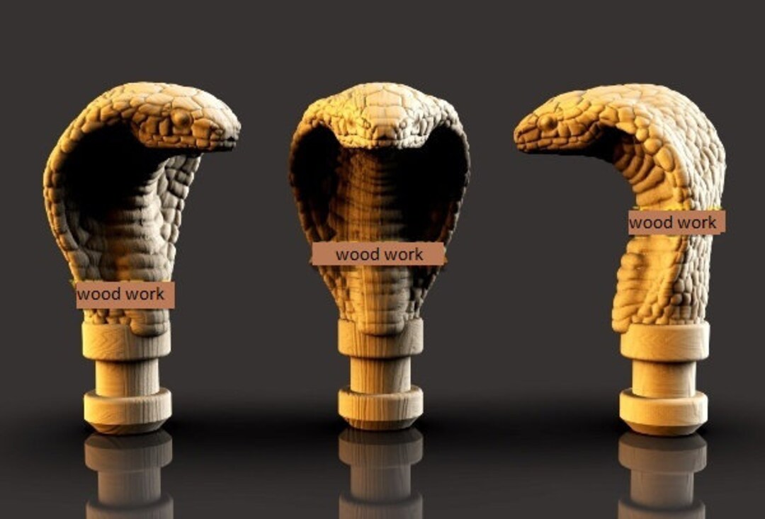 3d Stl Model,3d Cane Handle Stl File, 3d Printer Files, Cane Handle ...