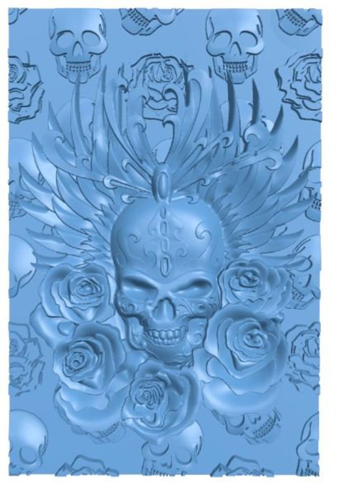 3d Stl Skull Drawing File, Digital Drawing, 3d Printer in Print File ...