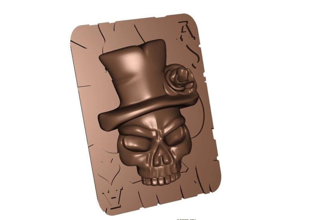 3d Death Skull Card Drawing Filedigital Drawing File3d - Etsy