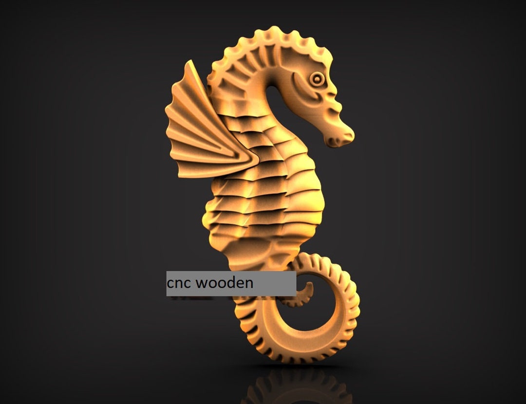 3d Sea Horse Relief Model-stl Files, Vcarve Files for Cnc Machine and 3d Printer CNC Router ...