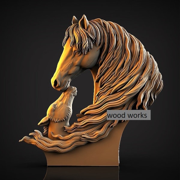 Horse Cnc Stl Files for Wood - Etsy
