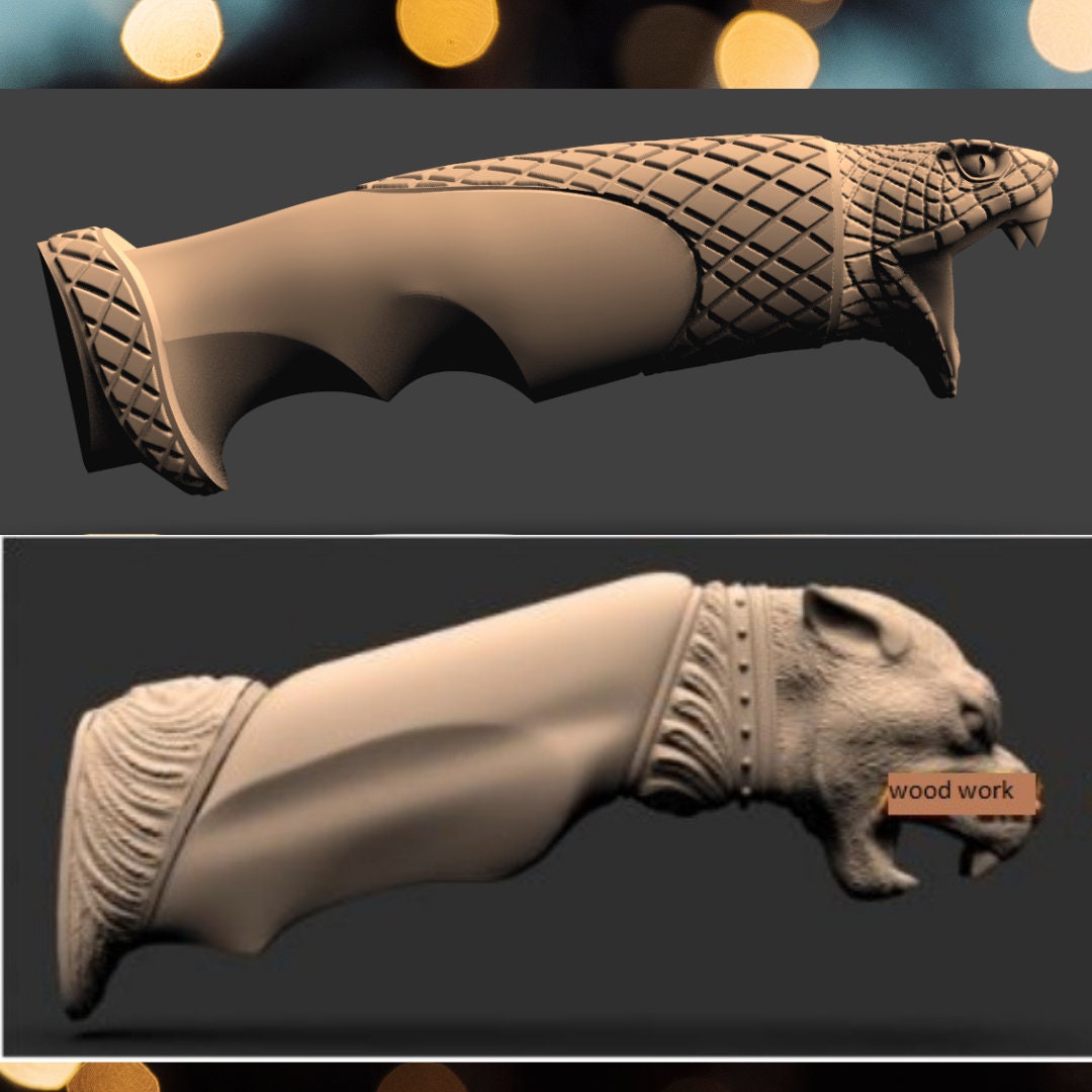 3d stl model 3d stl knife handle file-stl for printing-3d knife handle ...