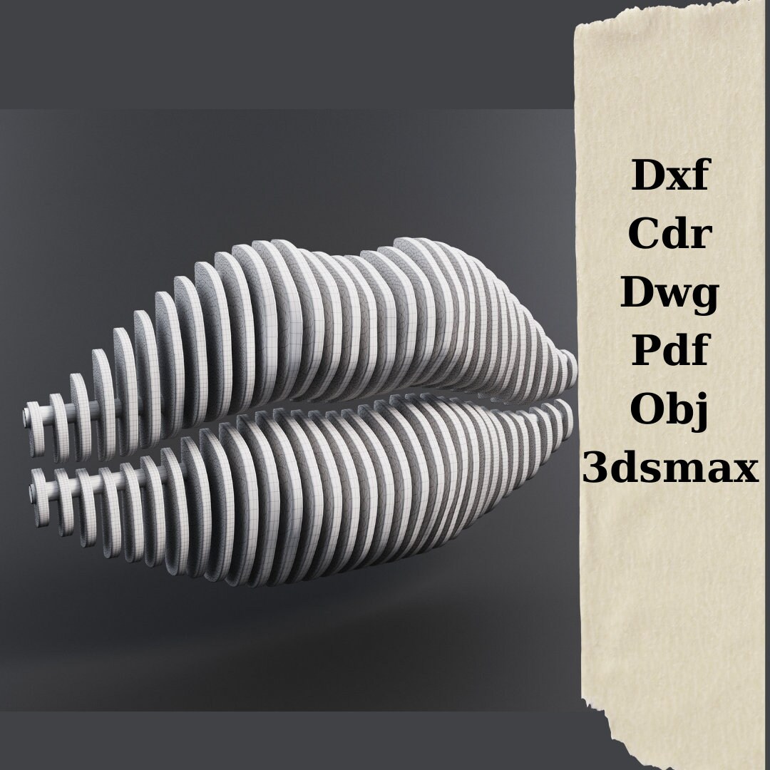 Parametric Wall Decor,cutting Machine Dxf Files,cnc Machine,wood Lips ...
