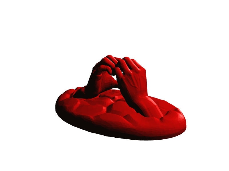 3d Stl Heart by Hands-3d Stl Model-heart Drawing File-3d - Etsy