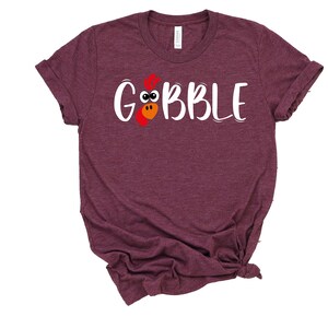 Gobble Gobble Thanksgiving Shirt, Thanksgiving Turkey Shirt, Family ...