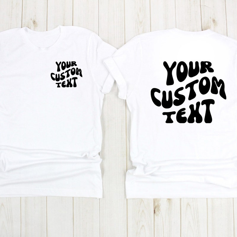 Custom Tshirt Front and Back - Etsy