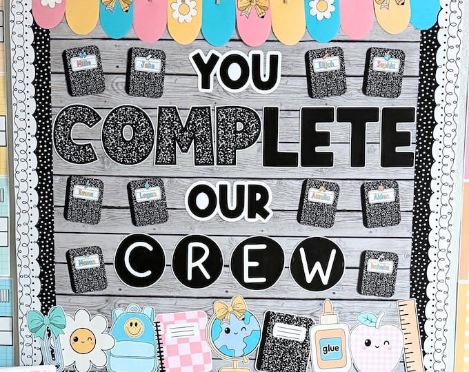 Back to School Bulletin Board Kit, Classroom Decor, Pastel Trendy ...