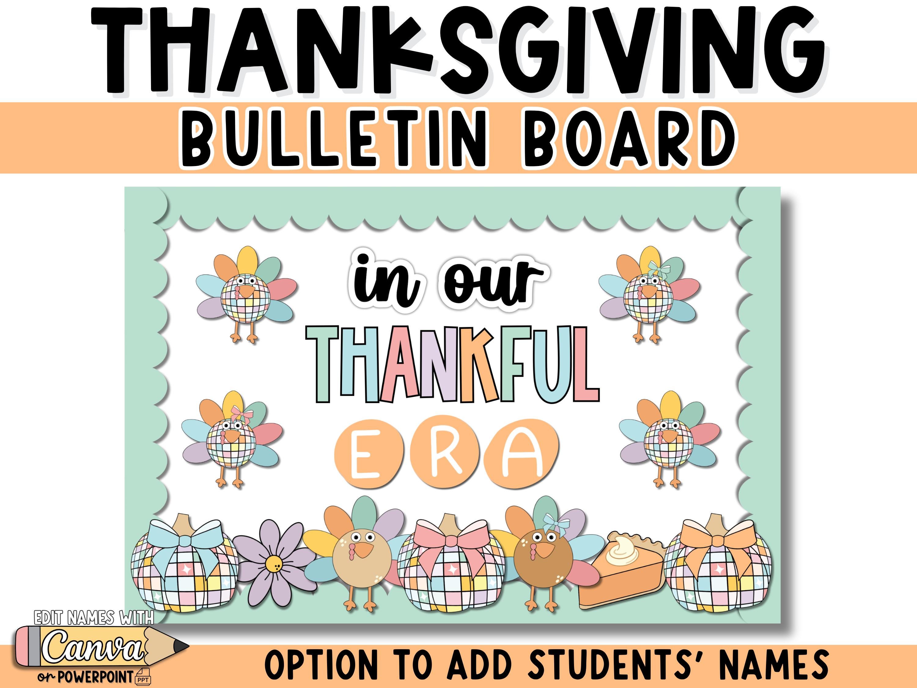 Thanksgiving Bulletin Board or Classroom Door Decor Kit | Printable ...