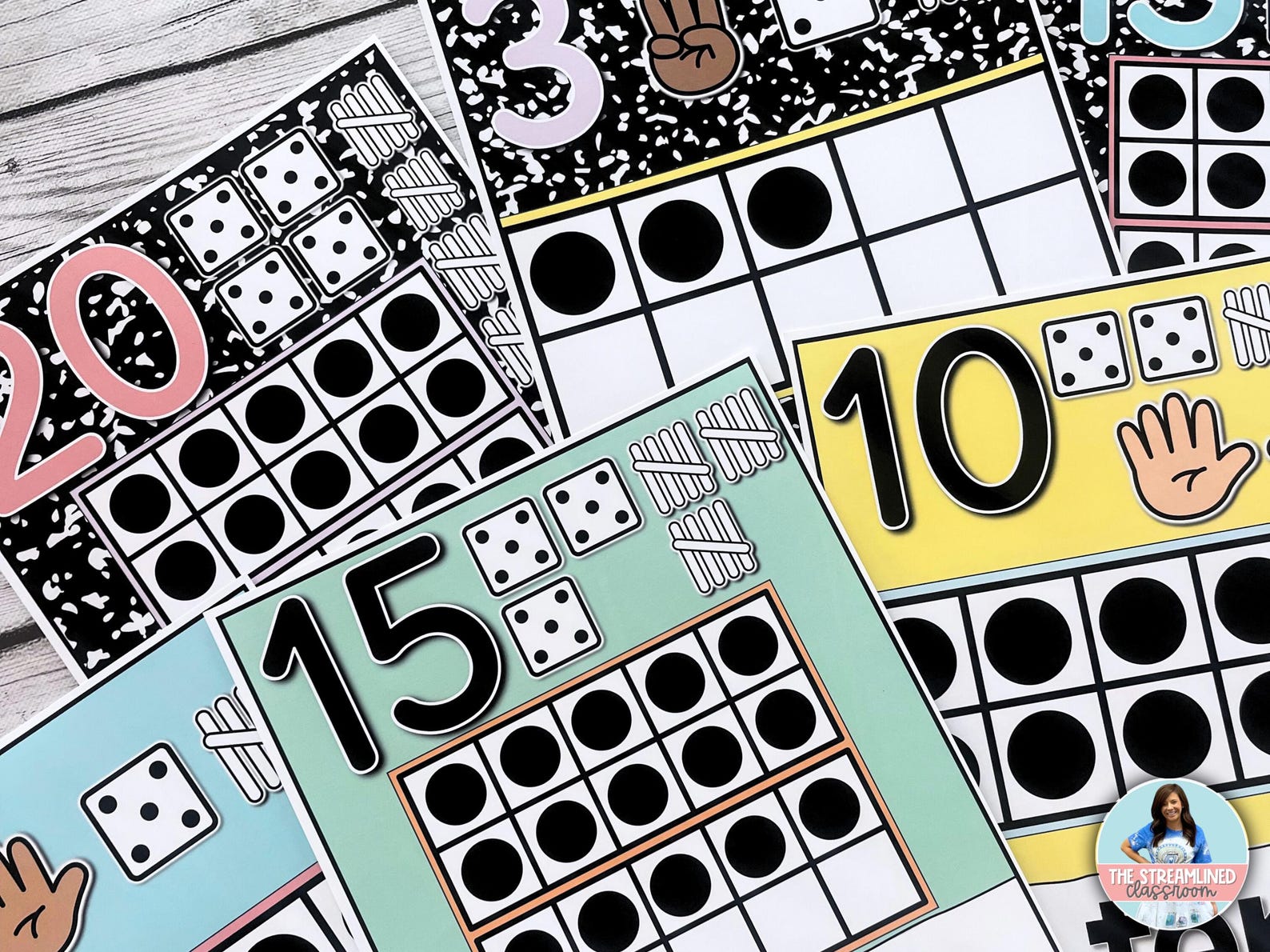 Composition Notebook Themed Number Posters for Classroom - Number ...