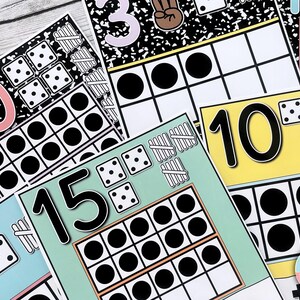 Composition Notebook Themed Number Posters for Classroom - Number ...