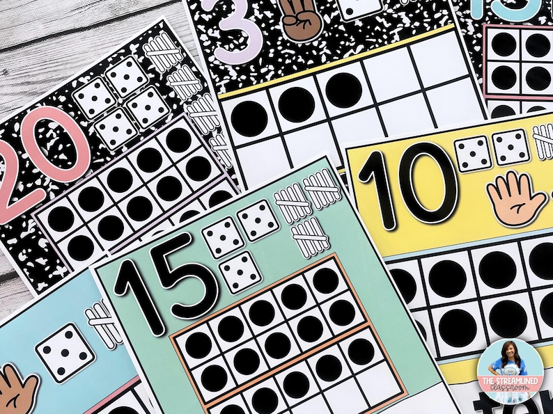 Composition Notebook Themed Number Posters for Classroom - Number ...
