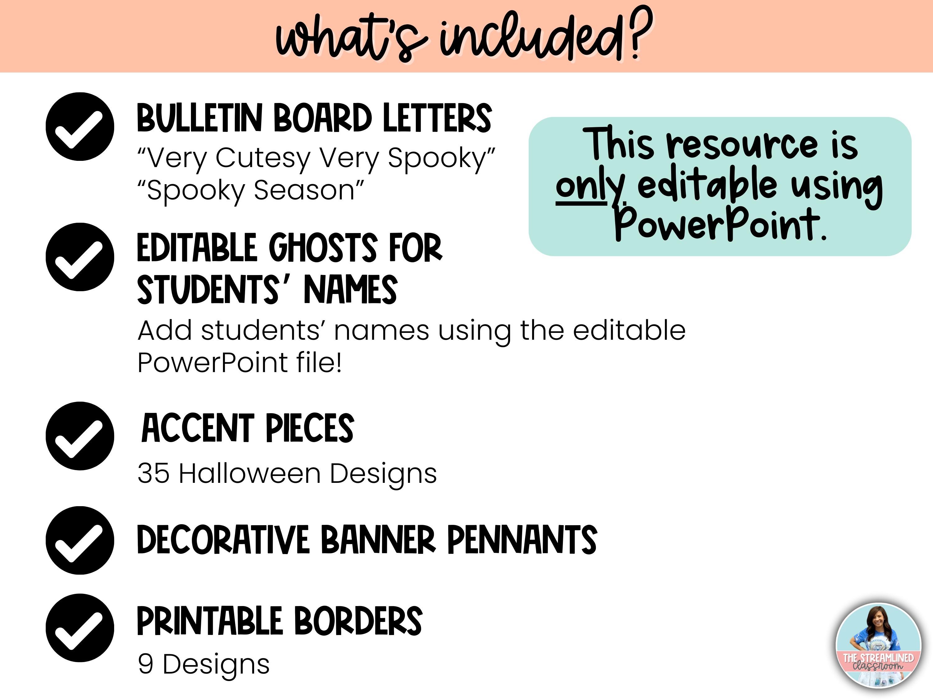 Halloween Bulletin Board Kit - October Classroom Decor - Very Cutesy ...