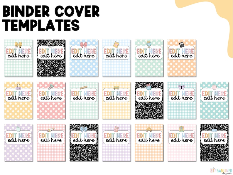 Binder Covers and Spines - Editable Binder Covers for Teachers or ...
