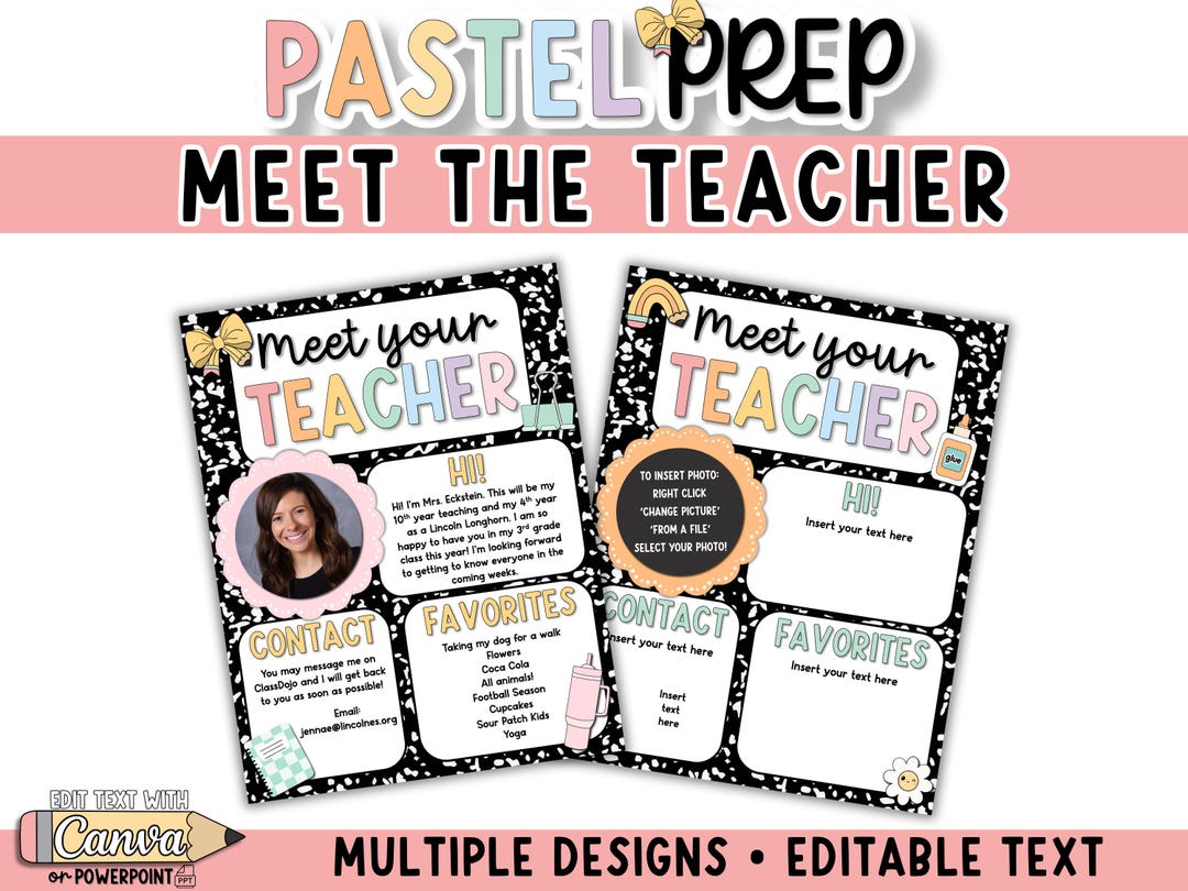 Meet the Teacher Templates - Editable All About Me Teacher Newsletter ...