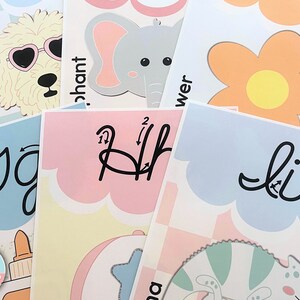 Composition Notebook Alphabet Posters - Pastel Classroom Decor ...