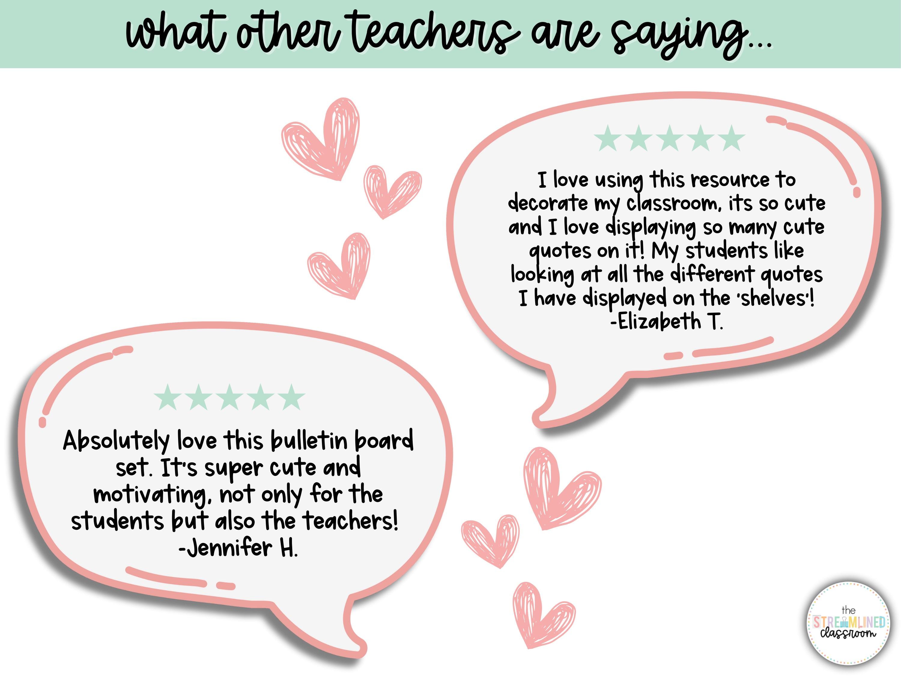 Motivational Quotes Bulletin Board Bundle - Seasonal Classroom Door ...