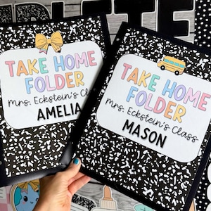 Folder Covers for Student Take Home Folders, Homework, Notebooks ...