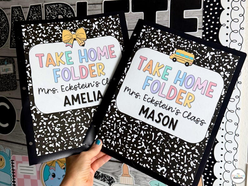 Folder Covers for Student Take Home Folders, Homework, Notebooks ...