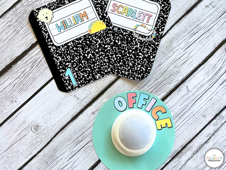 Hall Pass System for Push, Puck, or Tap Lights - Pastel Classroom Decor ...