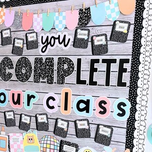 Composition Notebook Decor Bulletin Board or Classroom Door Decor Kit ...