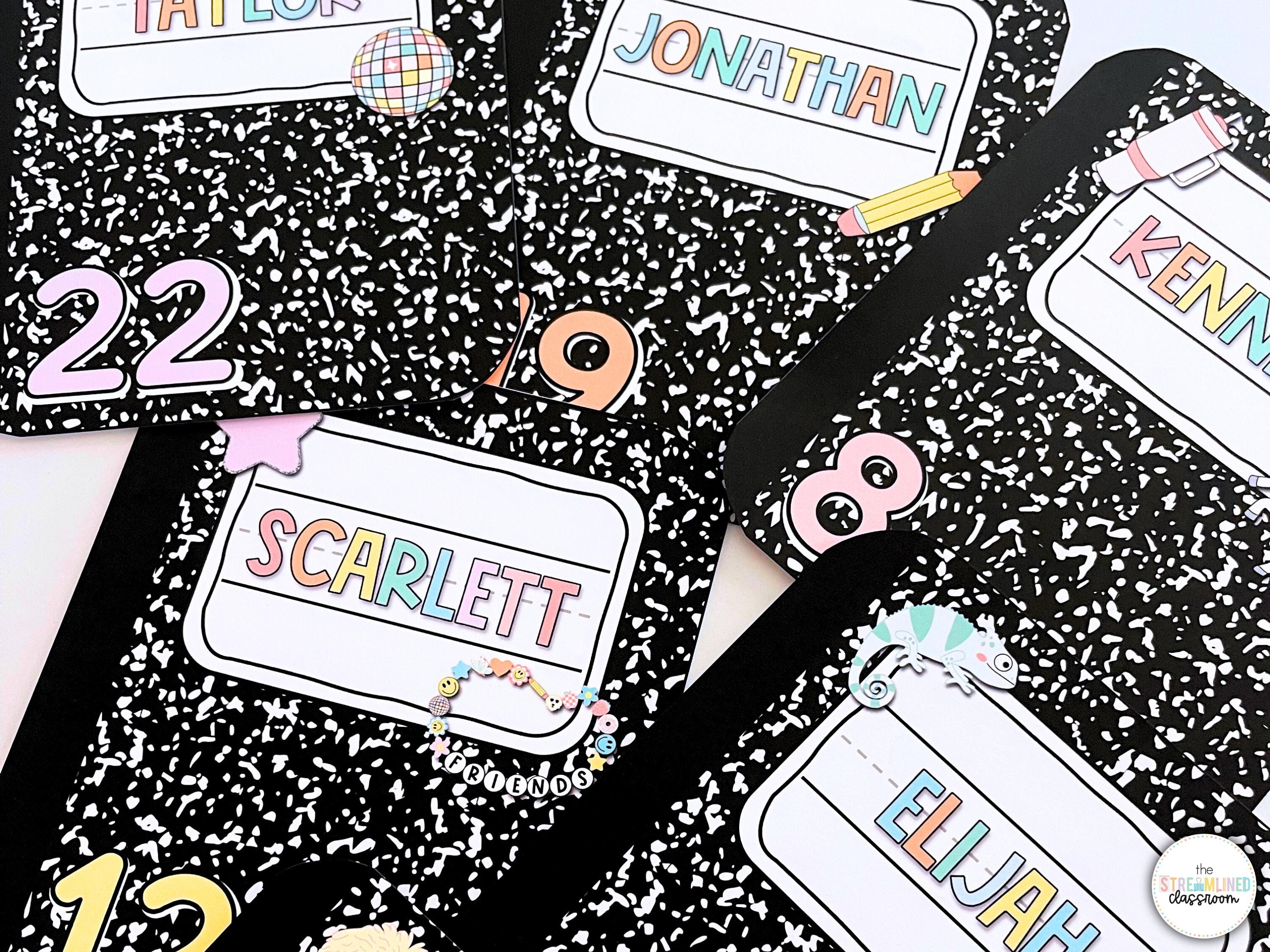 Composition Notebook Classroom Decor Mini Bundle - Pastel Classroom ...