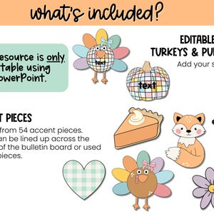 Thanksgiving Bulletin Board or Classroom Door Decor Kit - Printable ...