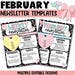 February Newsletter Templates - Weekly or Monthly Editable Classroom ...