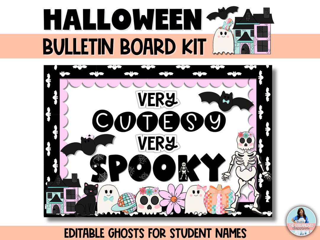 Halloween Bulletin Board Kit - October Classroom Decor - Very Cutesy ...