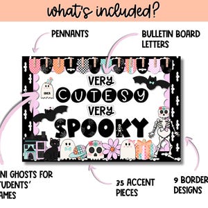 Halloween Bulletin Board Kit - October Classroom Decor - Very Cutesy ...