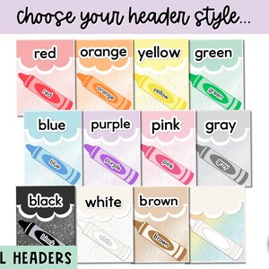 Color Word Posters for Classroom - Editable Printable Posters - Crayons ...