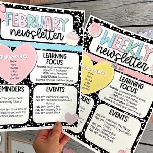 February Newsletter Templates - Weekly or Monthly Editable Classroom ...