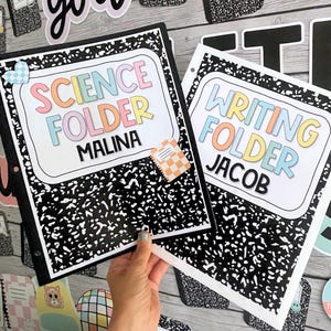 Folder Covers for Homework, Subject, or Take Home Folders - Student and ...