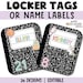 Locker Tags or Cubby Tags - Editable Classroom Name Labels for Students ...