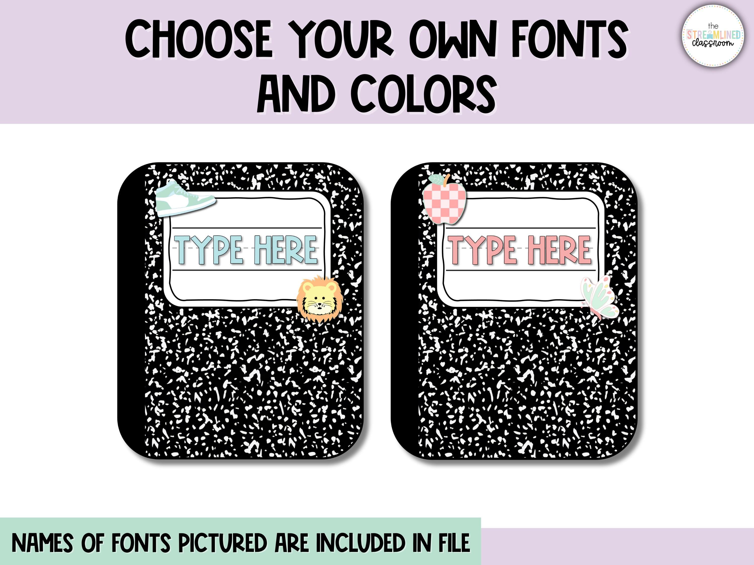 Locker Tags or Cubby Tags - Editable Classroom Name Labels for Students ...