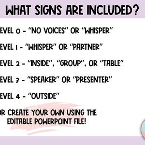 Push Light Voice Level Signs - Editable Voice Level Tap Light Posters ...