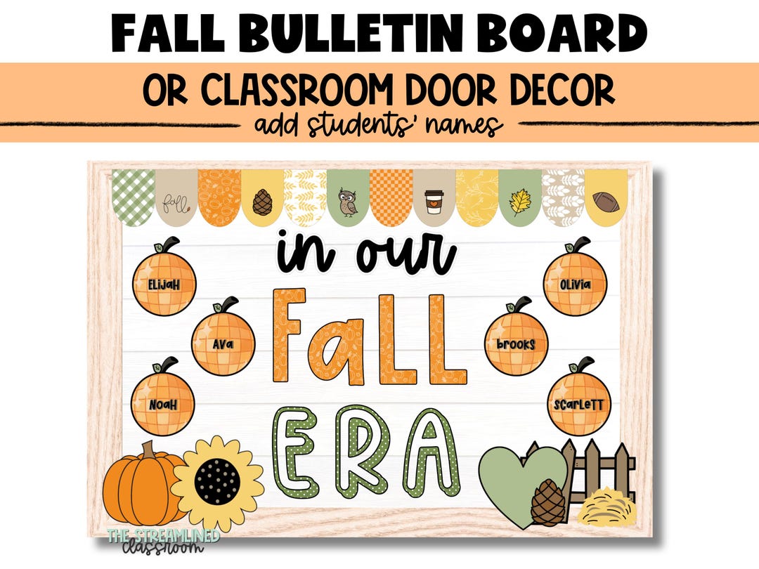 In Our Fall Era Bulletin Board Kit or Classroom Door Decoration Autumn ...