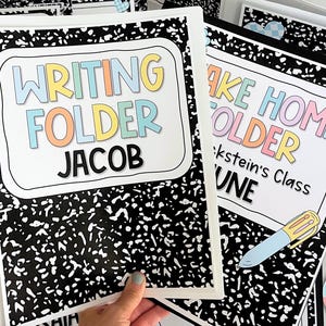 Folder Covers for Homework, Subject, or Take Home Folders - Student and ...