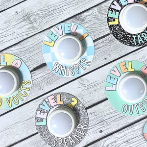 Push Light Voice Level Signs - Editable Voice Level Tap Light Posters ...