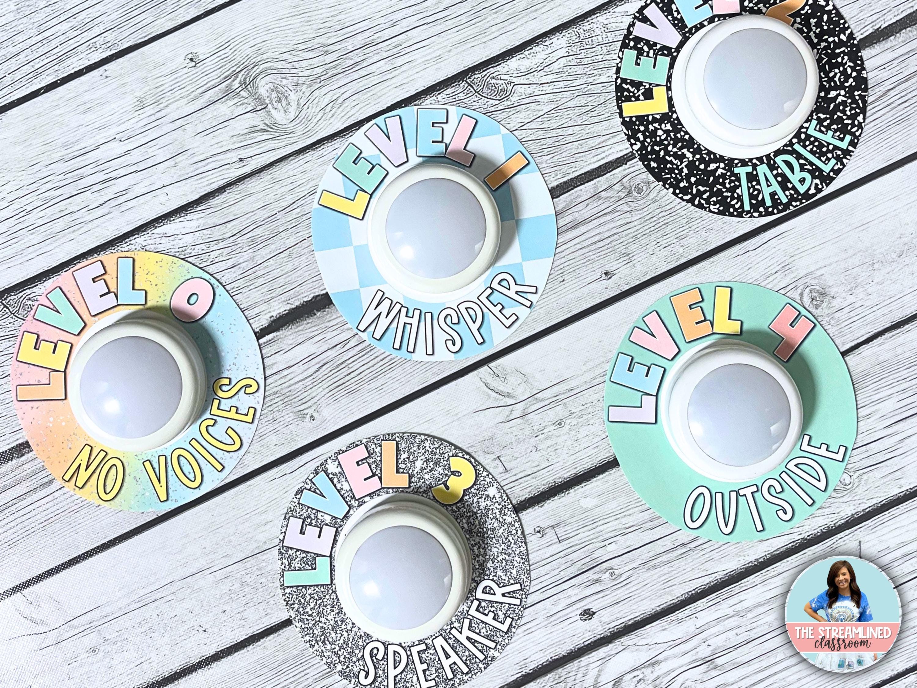 Push Light Voice Level Signs - Editable Voice Level Tap Light Posters ...