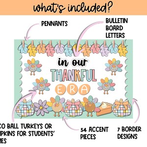 Thanksgiving Bulletin Board or Classroom Door Decor Kit | Printable ...