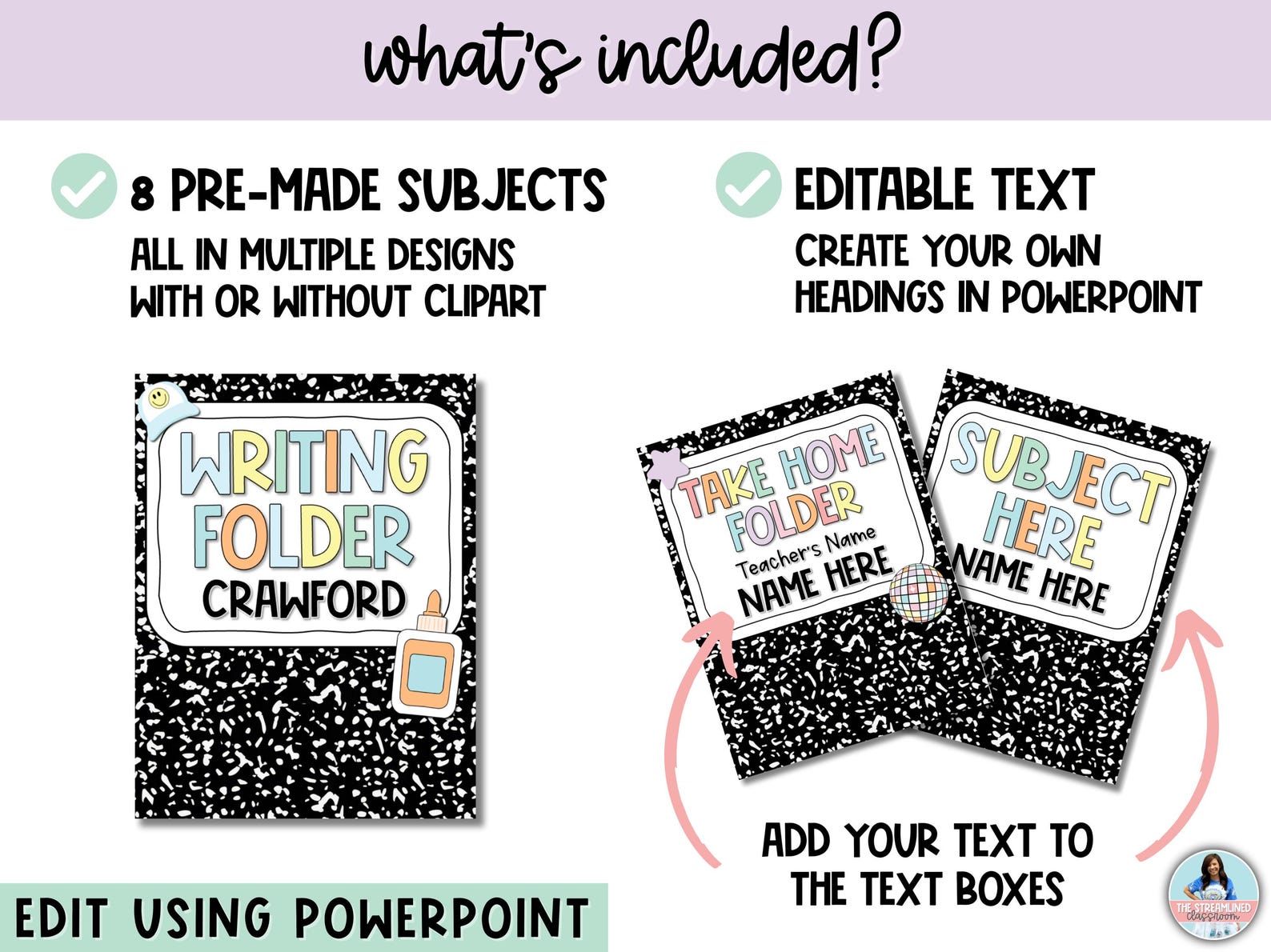 Folder Covers for Homework, Subject, or Take Home Folders - Student and ...