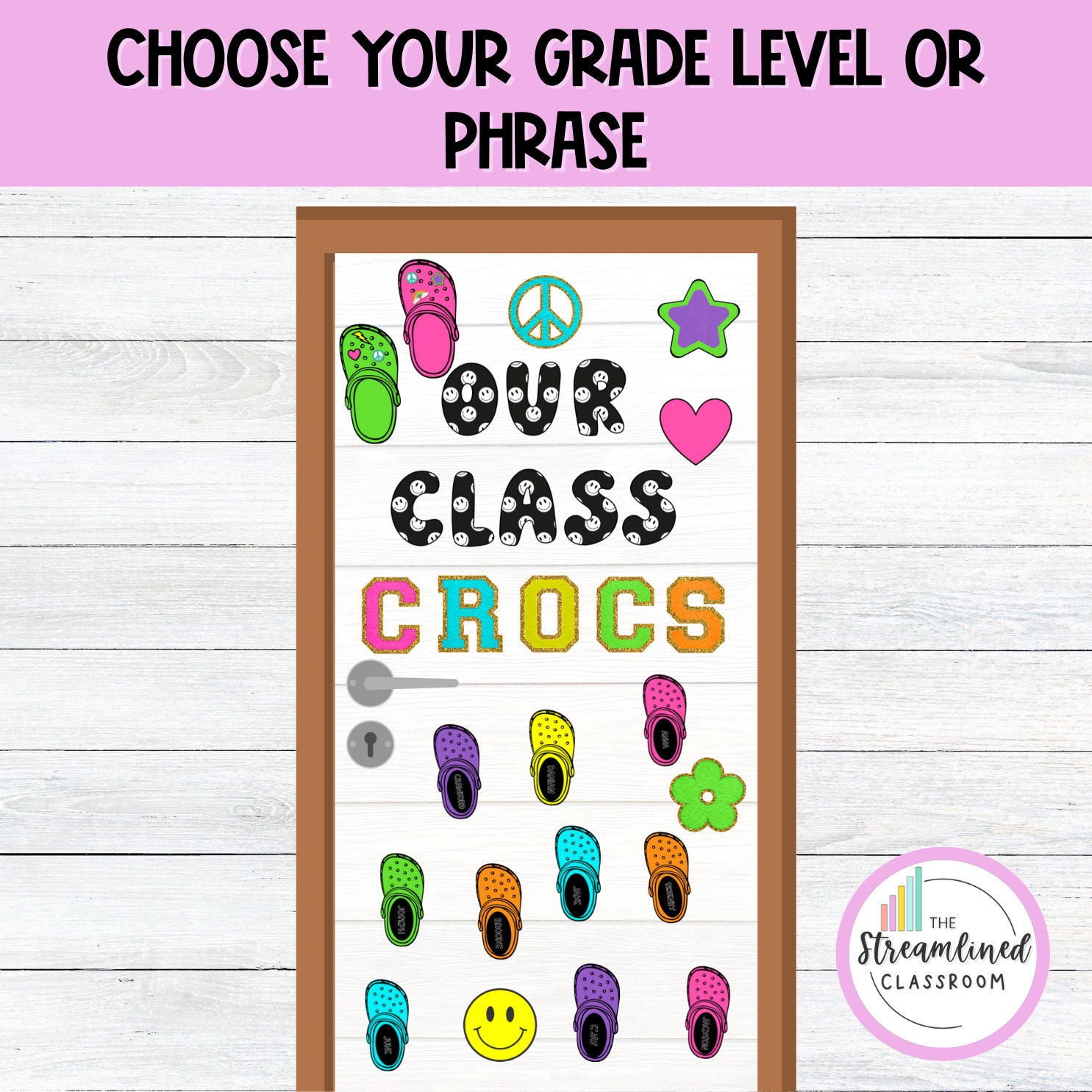 Retro Bulletin Board or Classroom Door Bright Varsity Patch - Etsy