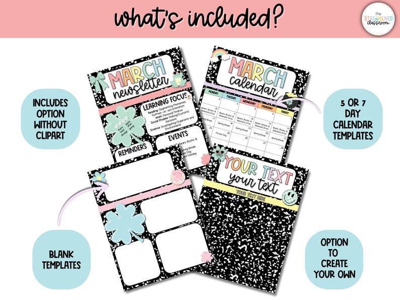 March Newsletter Templates - Weekly or Monthly Editable Classroom ...