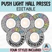 Push Light Classroom Hall Pass System - Editable School Pass Signs ...